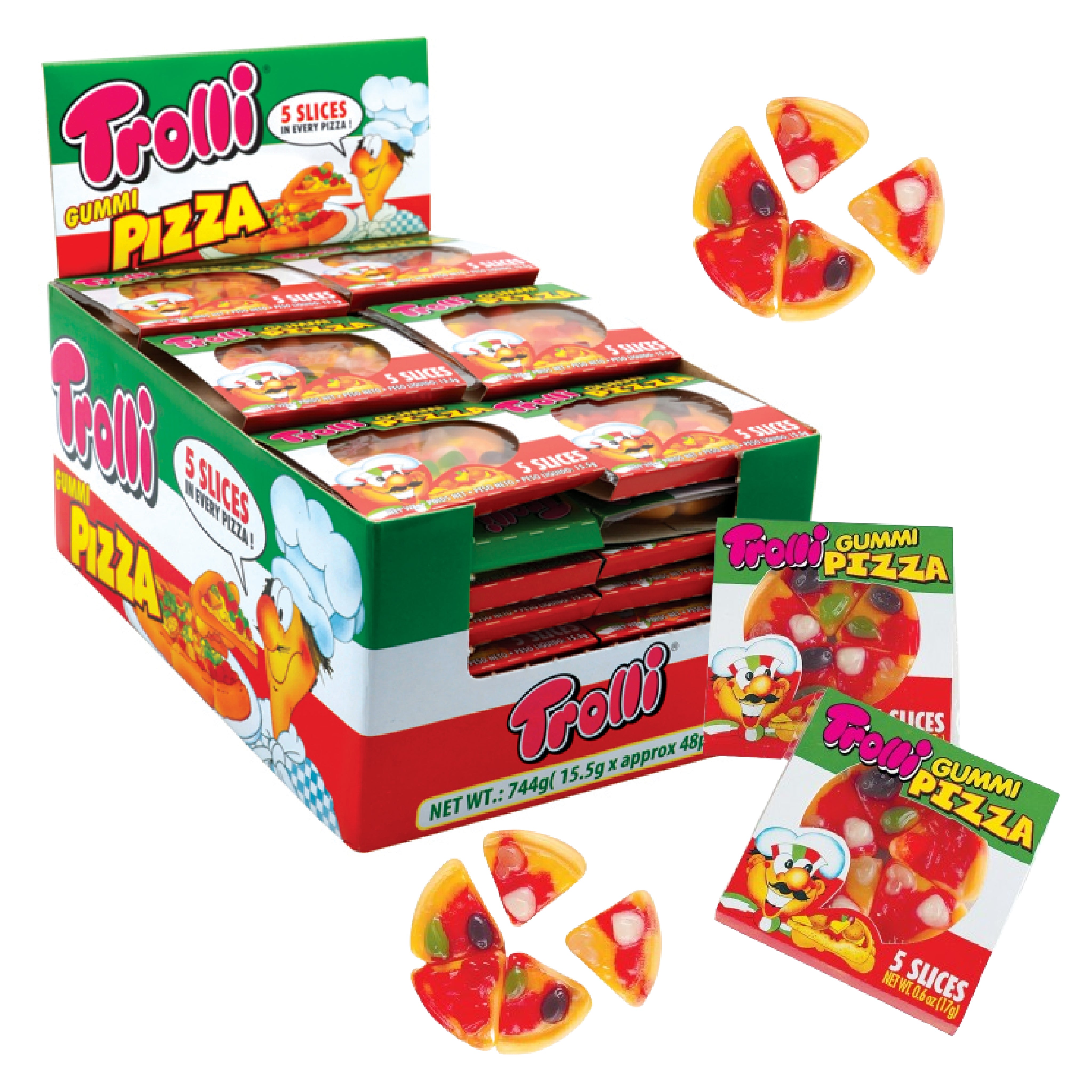 Trolli Gummy Candy Pizza 48 Packs – Fun Fruity Gummy Candy – MayDay Mall
